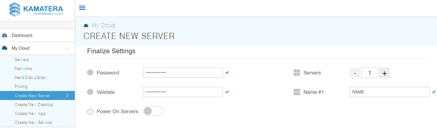 How do I create a new server? | Kamatera