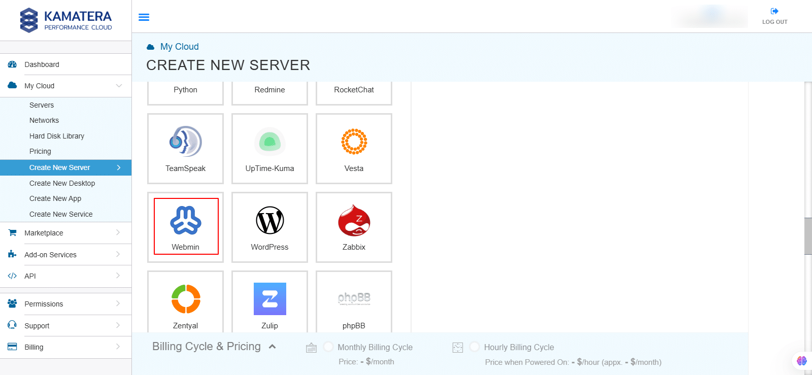 How to Manage Servers with Webmin on Kamatera | Kamatera