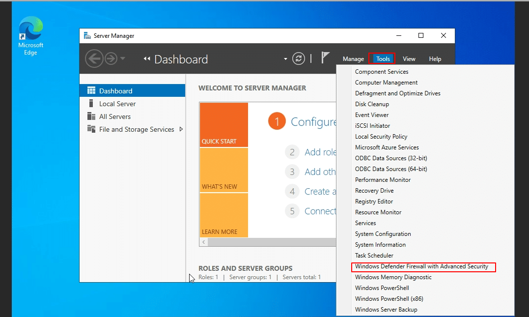 How to Create a Firewall on a Windows Server | Kamatera