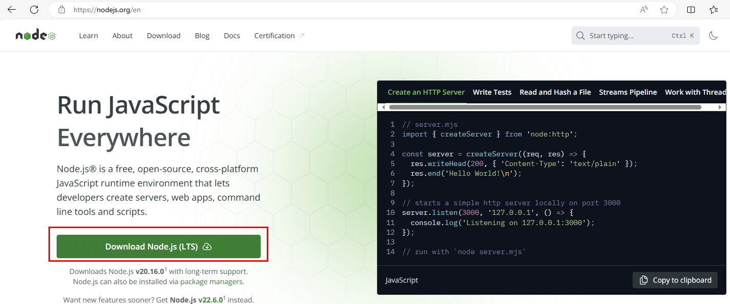 How to Install Node.js on a Kamatera Windows Server | Kamatera