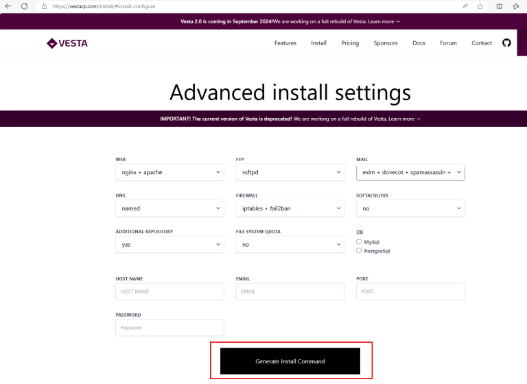 How to install Vesta Control Panel on Ubuntu | Kamatera
